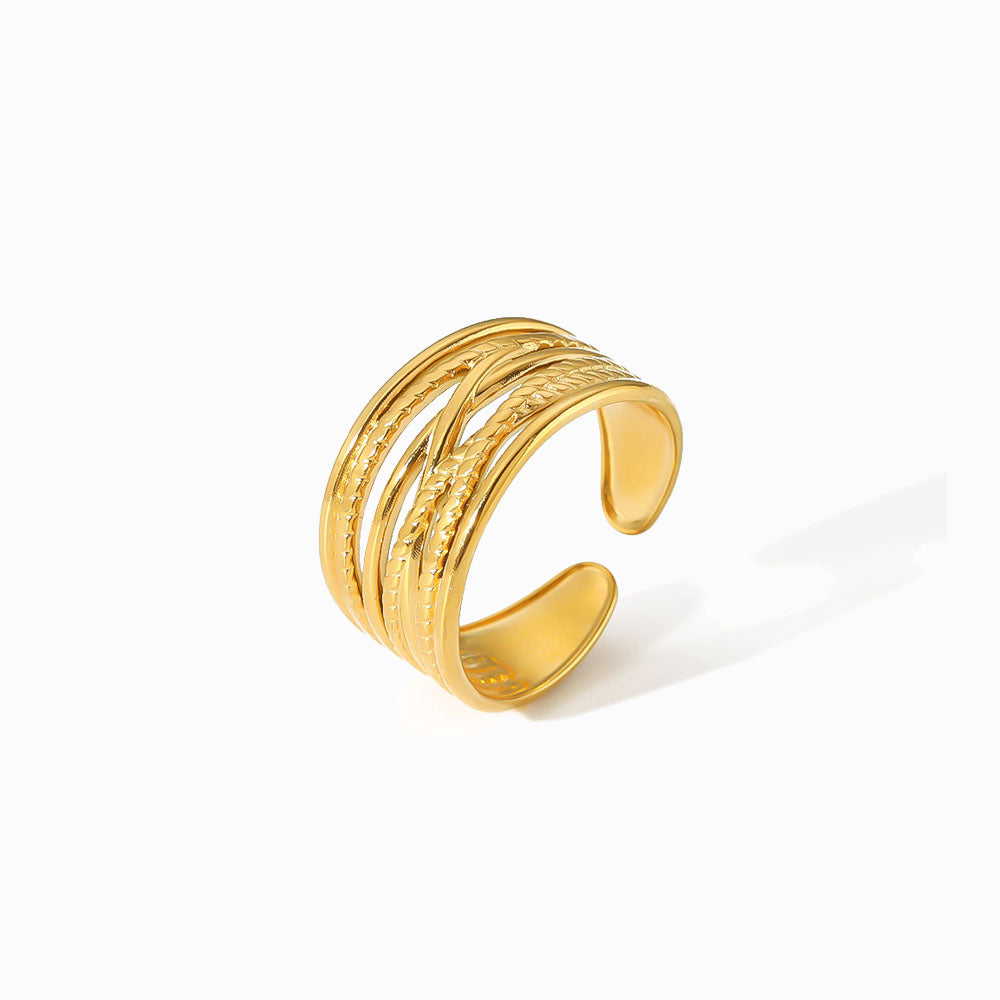 Adjustable Ring JZ1272 - Stainless Steel – ellabiju