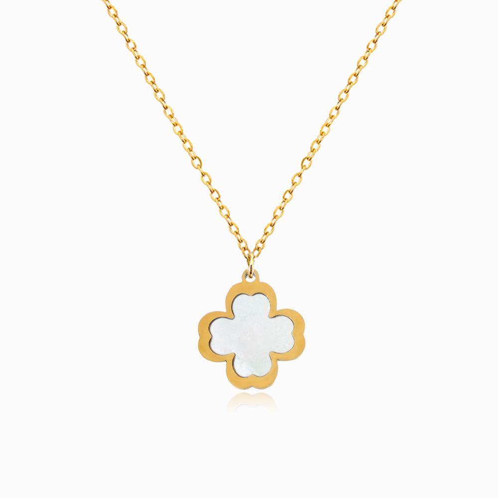 Colar com Trevo CL1765 - Aço Inox – ellabiju