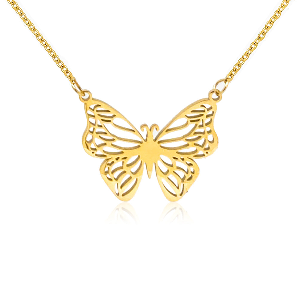 Colar Borboleta CL3003 - Aço Inox – ellabiju