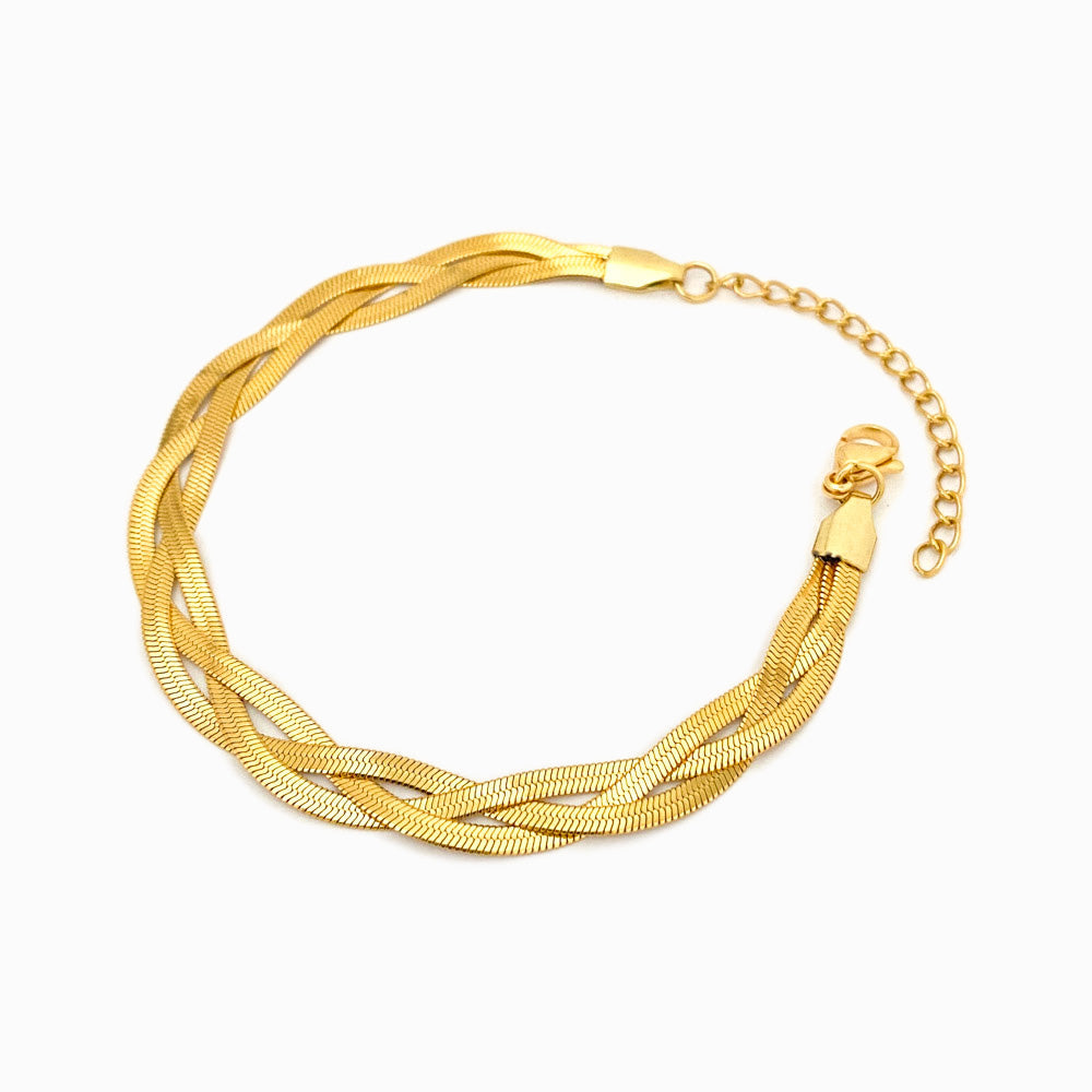 Triple Snake Bracelet 9mm SL1108 - Stainless Steel – ellabiju