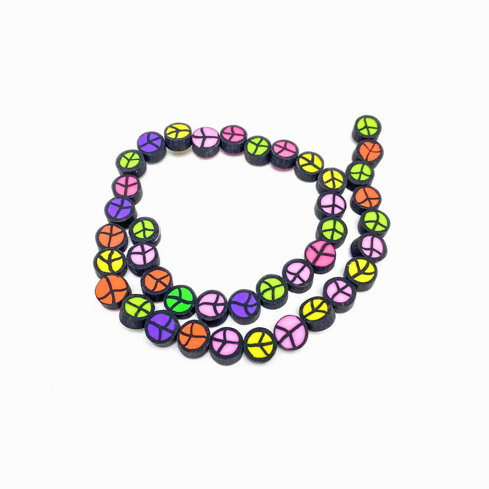 Contas de Borracha Design Símbolo Paz – ellabiju